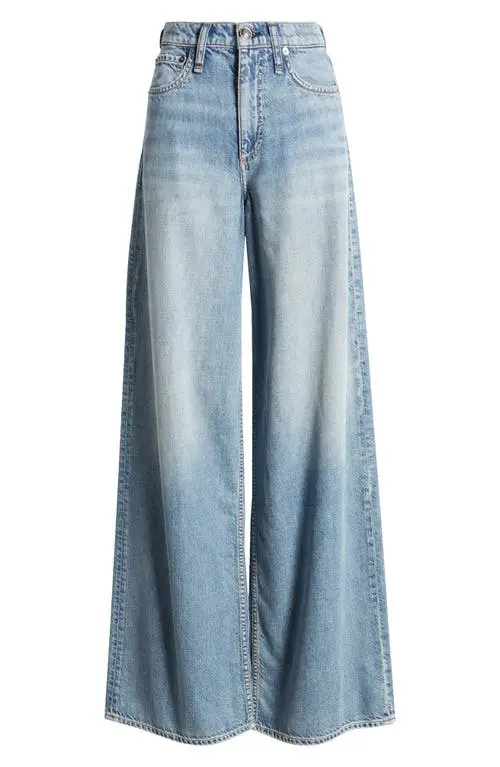 Rag & Bone Sofie Featherweight Wide Leg Jeans - Beverly
