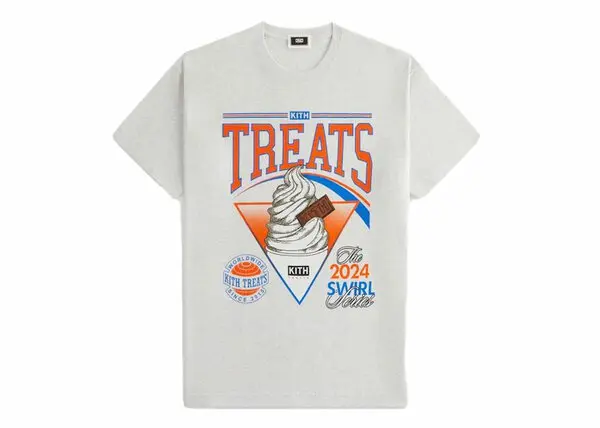 Kith Treats Champions Vintage Tee Shirt - Light Heather Grey
