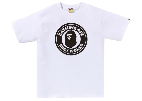 A BATHING APE Bicolor Busy Works Tee Shirt - White