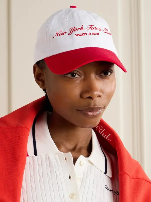 SPORTY & RICH Embroidered Cotton-twill Baseball Cap