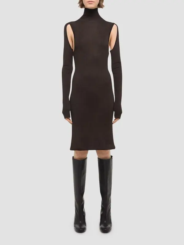 Helmut Lang Air Cut-out Turtleneck Dress