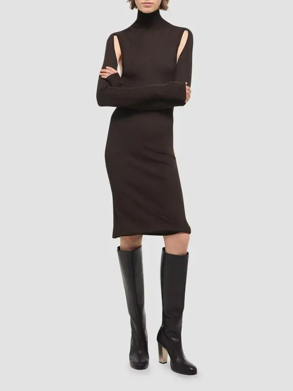 Helmut Lang Air Cut-out Turtleneck Dress