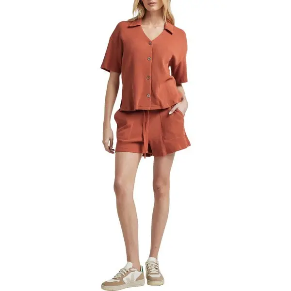 LOSANO Organic Cotton Shirt - Baked Clay