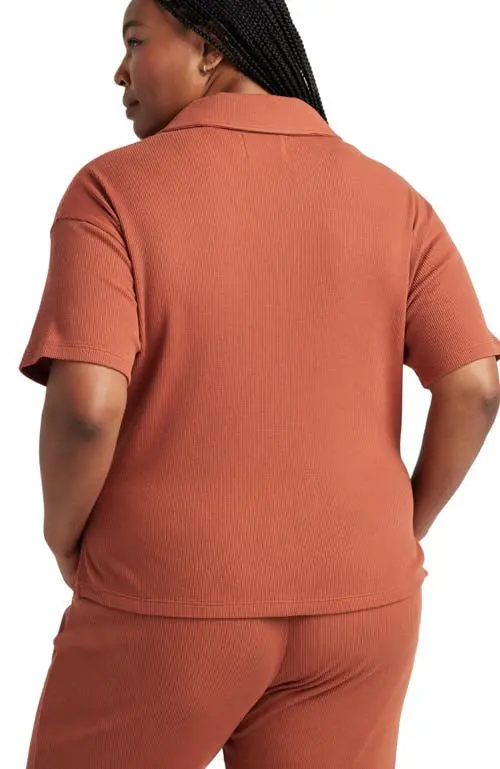 LOSANO Organic Cotton Shirt - Baked Clay