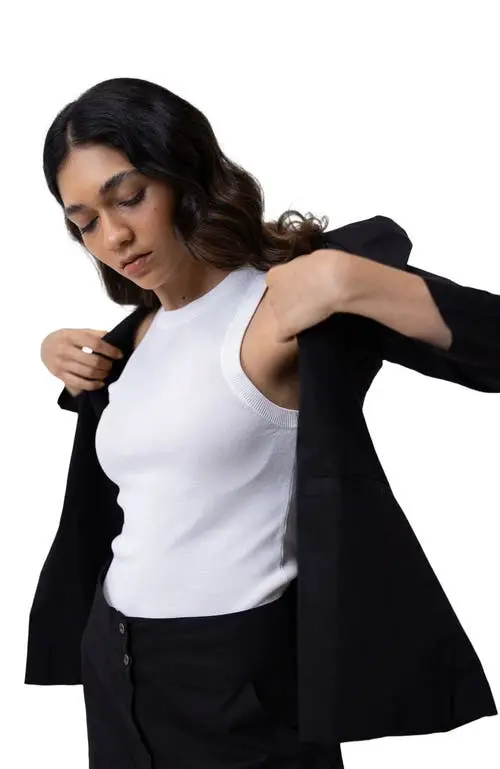 REISTOR Organic Cotton Collarless Blazer