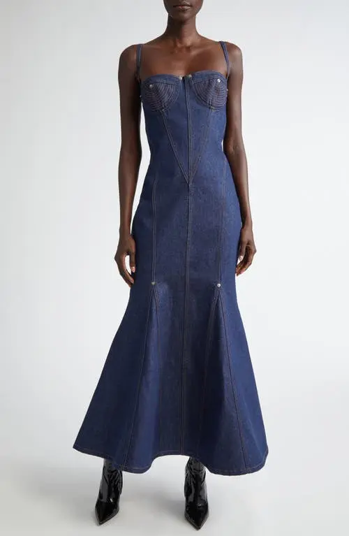 JEAN PAUL GAULTIER Denim Mermaid Maxi Dress
