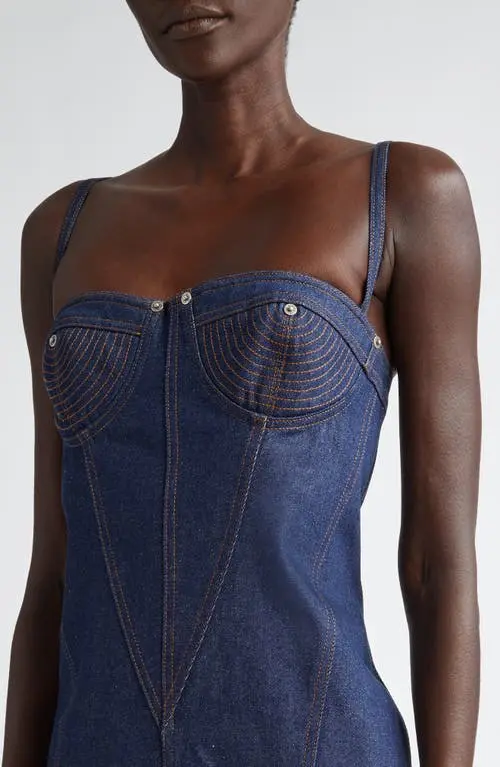 JEAN PAUL GAULTIER Denim Mermaid Maxi Dress