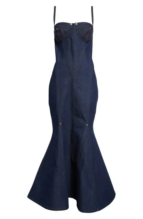 JEAN PAUL GAULTIER Denim Mermaid Maxi Dress
