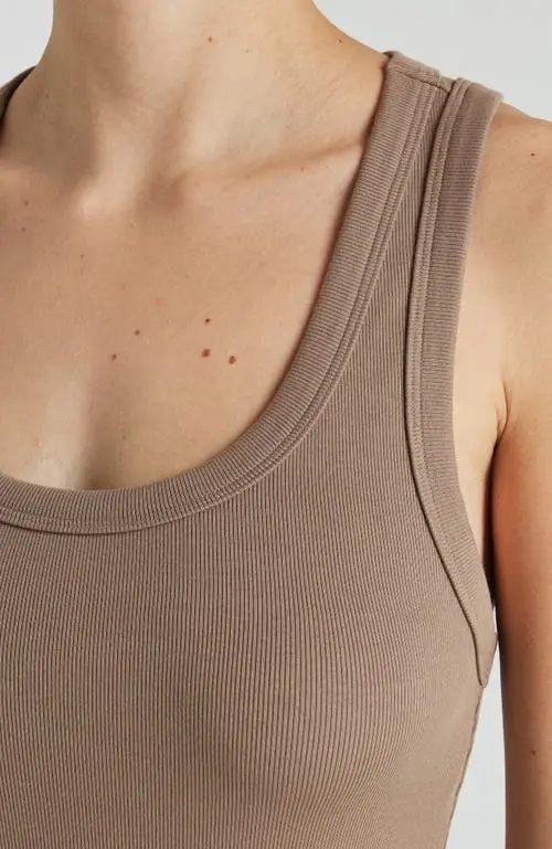 LOSANO Serene Rib Tank - Pine Bark