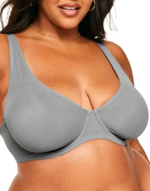 ADORE ME Ivy Unlined Triangle Bra - Dark Grey
