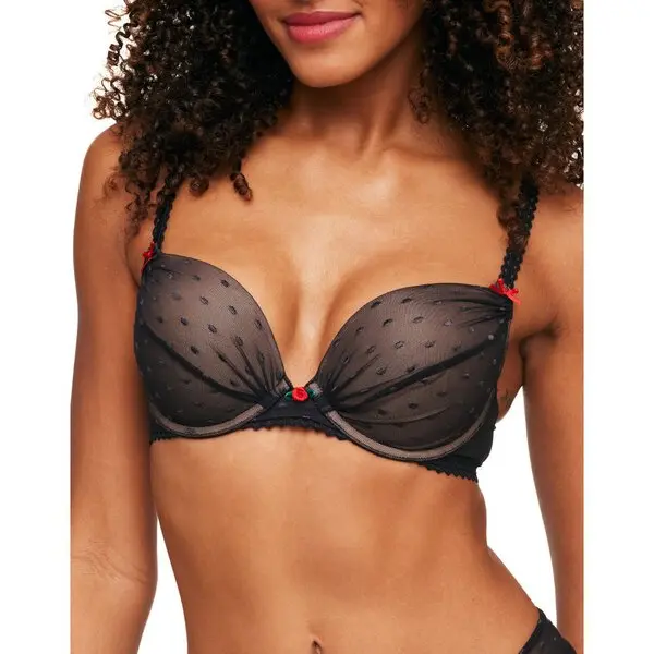 ADORE ME Stacy Push Up Plunge Bra - Black