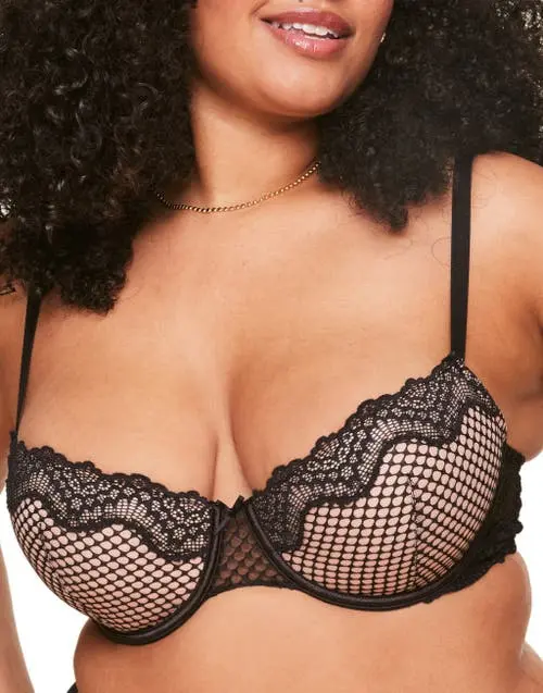 ADORE ME Rubie Push Up Demi Bra - Black