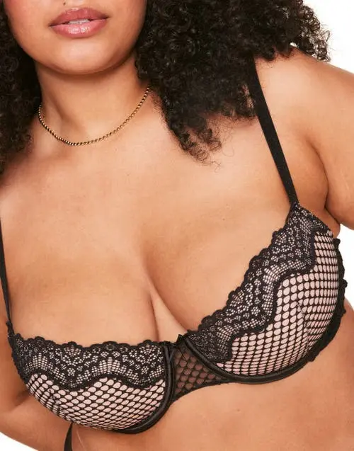 ADORE ME Rubie Push Up Demi Bra - Black