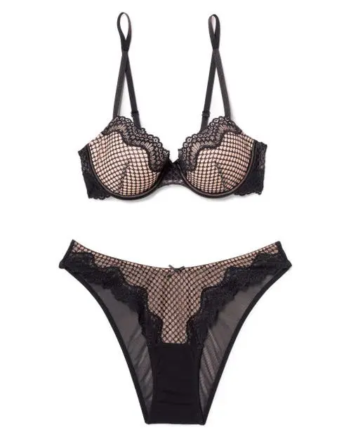 ADORE ME Rubie Push Up Demi Bra - Black