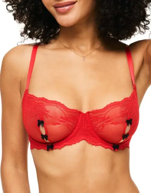 ADORE ME Margeaux Unlined Balconette Bra - Dark Red