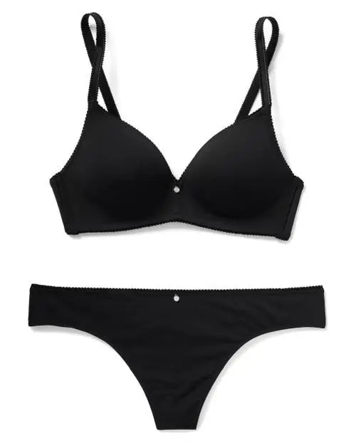 ADORE ME Jeannette Push Up Demi Bra - Black