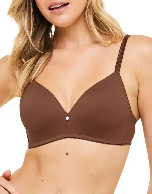 ADORE ME Jeannette Push Up Demi Bra - Dark Brown