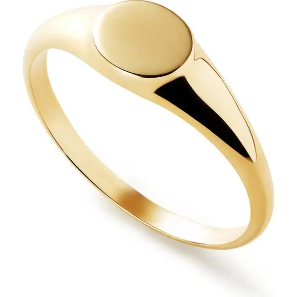 ANA LUISA Signet Band Ring - Gold