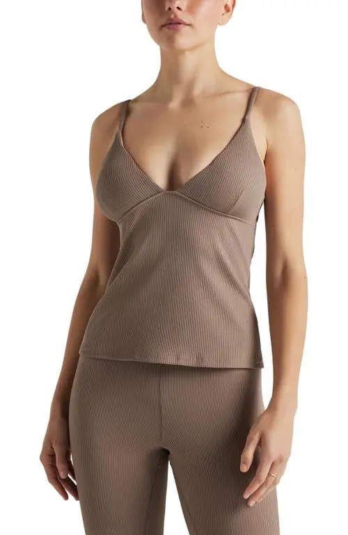 LOSANO Renew Ribbed Tank - Pine Bark