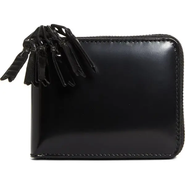 Comme Des Garçons Zipper Medley Leather Wallet - Black