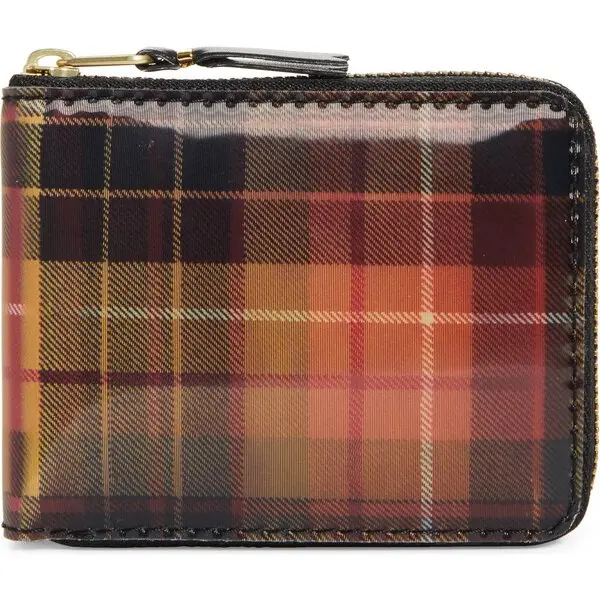 Comme Des Garçons Lenticular Tartan Wallet - Red/yellow