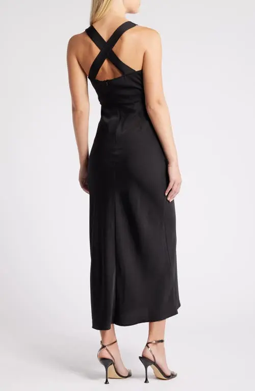 Rare London Lace Detail Satin Slipdress In Black - 55% Off | Editorialist
