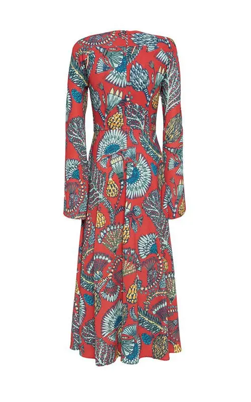 La DoubleJ Farfalla Jersey Midi Dress