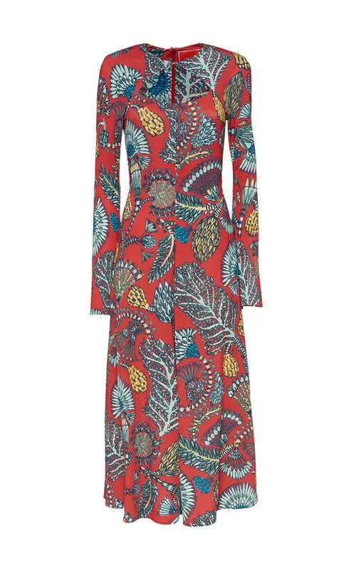 La DoubleJ Farfalla Jersey Midi Dress