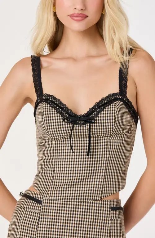 Astr The Label Lace Trim Corset Top