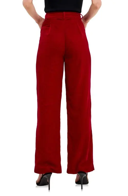 Endless Rose Matte Velvet Trousers - Fuchsia