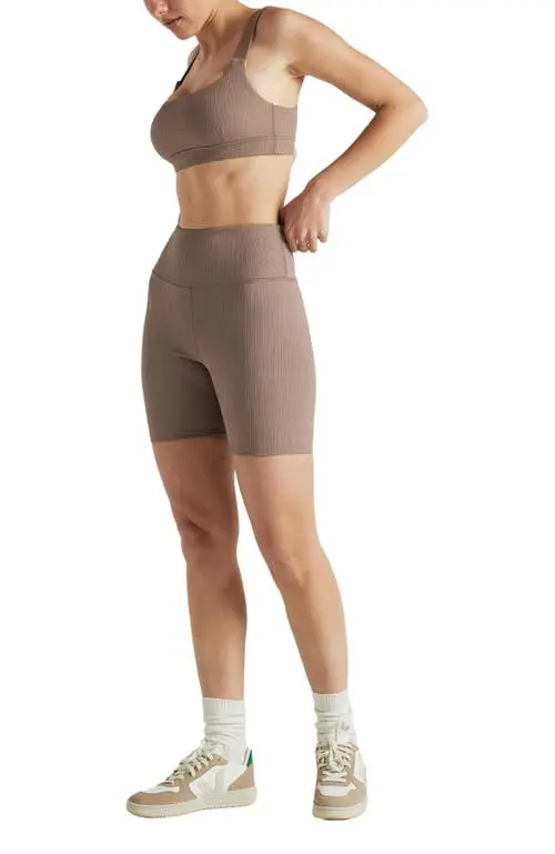 LOSANO Renew Rib Biker Short - Pine Bark