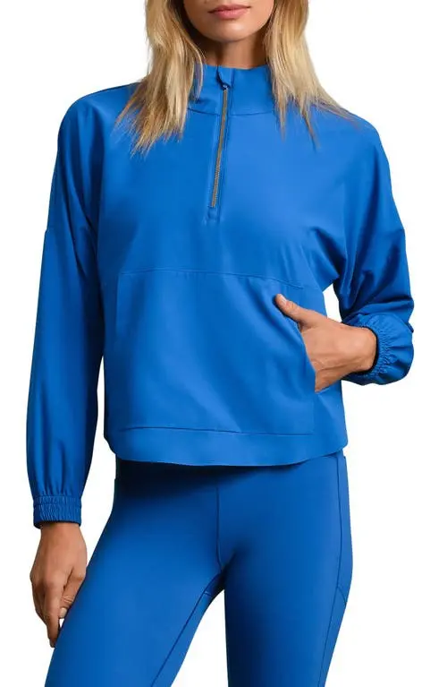 RHONE Mirage Water-repellent Half-zip Jacket - Deep Sea Blue
