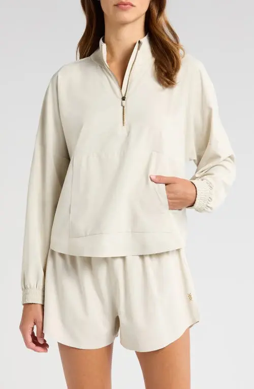 RHONE Mirage Water-repellent Half-zip Jacket - Sand