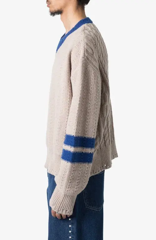 Mnml Varsity V-neck Sweater