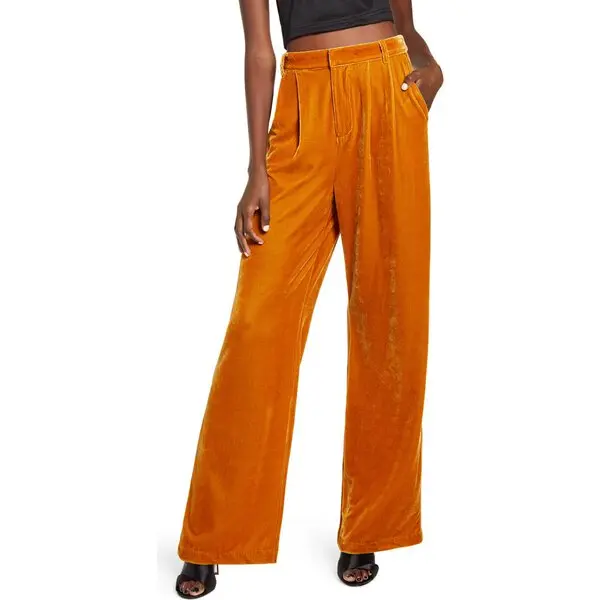 Endless Rose Velvet Wide Leg Trousers