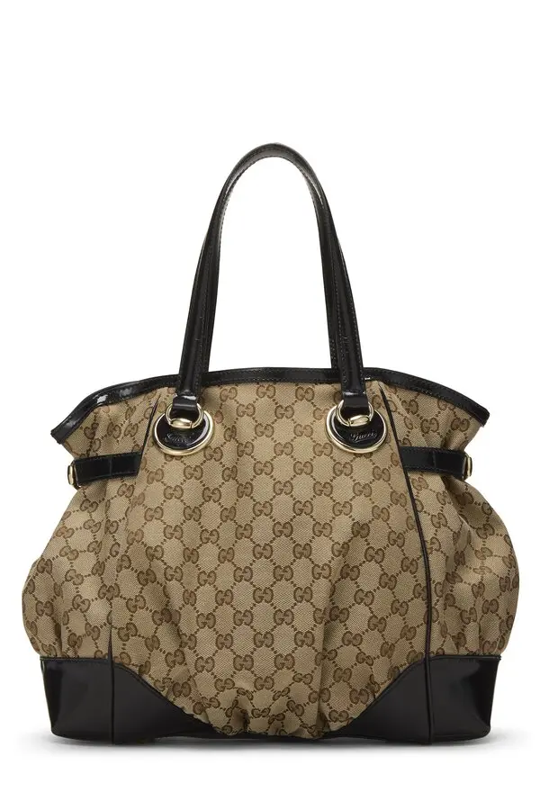Gucci Original Gg Canvas Full Moon Tote - Black