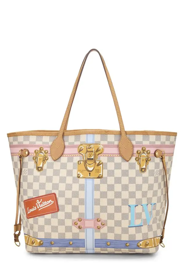 LOUIS VUITTON Damier Azur Summer Trunks Neverfull Mm