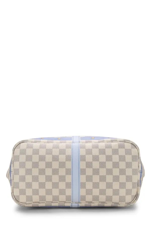LOUIS VUITTON Damier Azur Trunk Neverfull - White