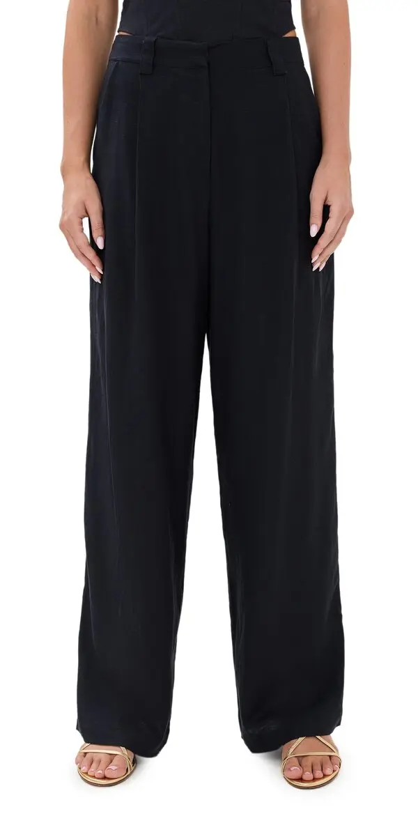 Lioness La Quinta Wide Leg Pants - Navy