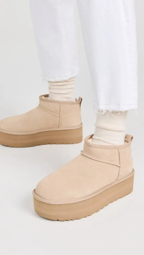 UGG Classic Ultra Mini Platform Boots - Sand