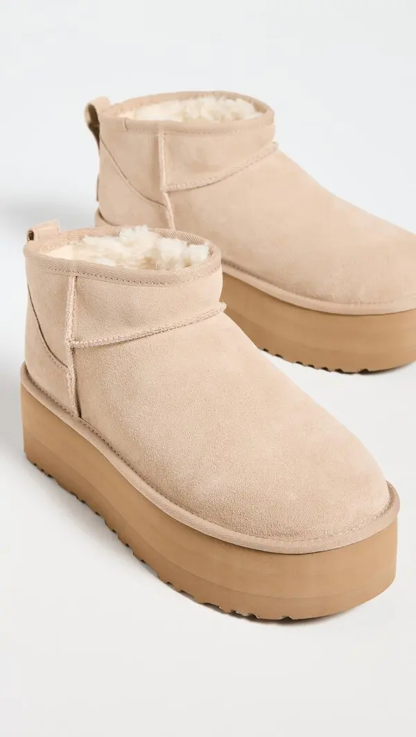 UGG Classic Ultra Mini Platform Boots - Sand