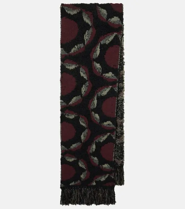 Etro Printed Wool-blend Scarf - Black