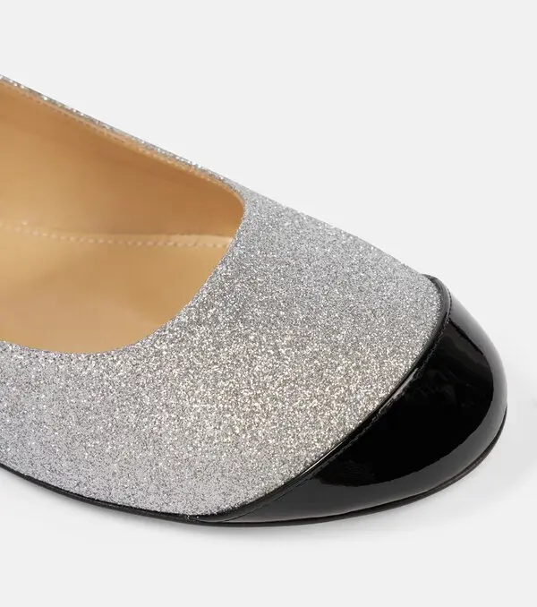 Mach & Mach Embellished Glitter Mary Jane Flats