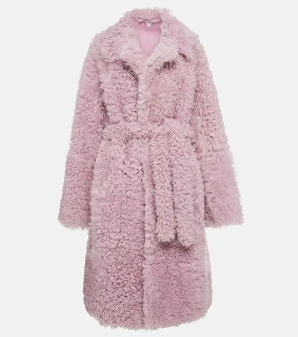 Bottega Veneta Oversized Shearling Wrap Coat