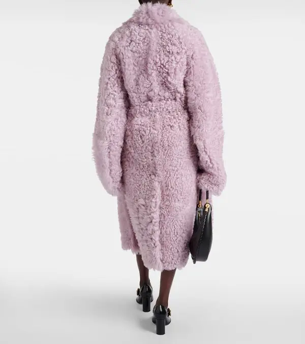 Bottega Veneta Oversized Shearling Wrap Coat