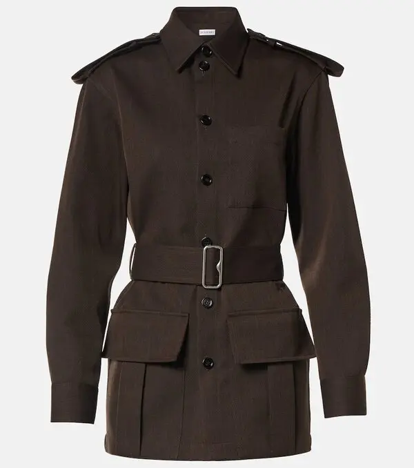 Burberry Belted Wool Jacket