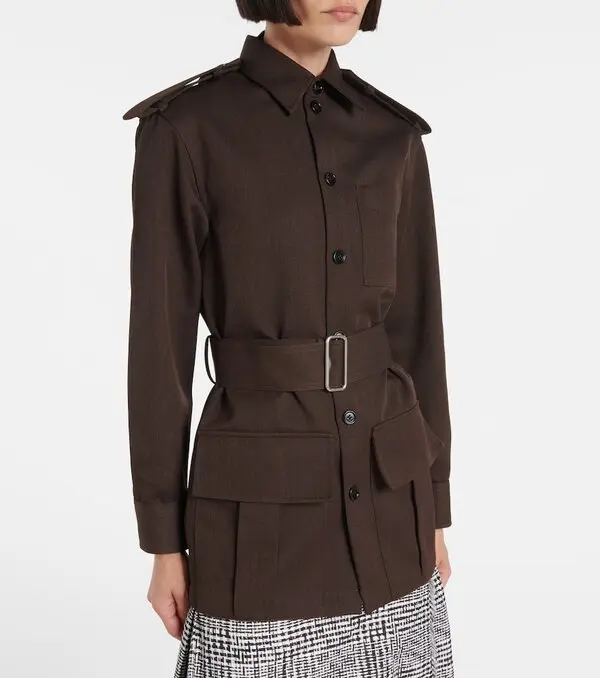 Burberry Belted Wool Jacket