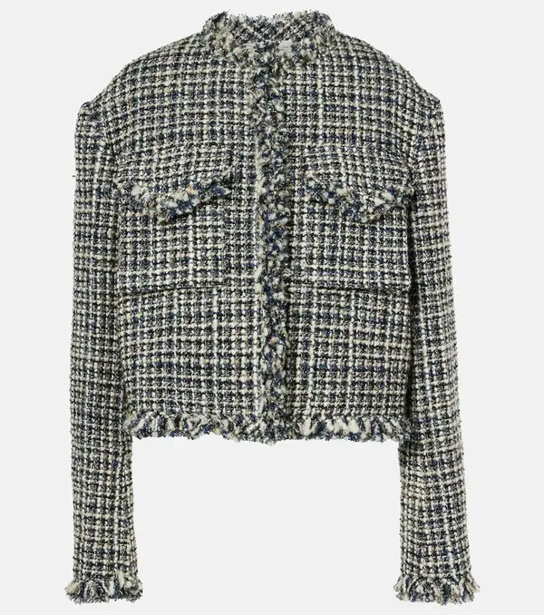 Sacai Wool-blend Tweed Jacket - Multicoloured