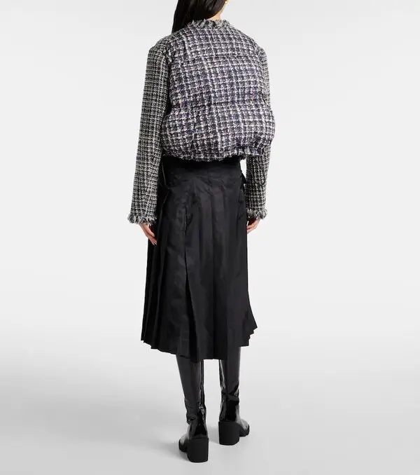 Sacai Wool-blend Tweed Jacket