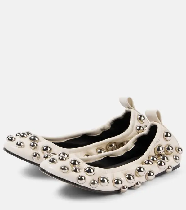 Isabel Marant Belna Studded Leather Ballerinas